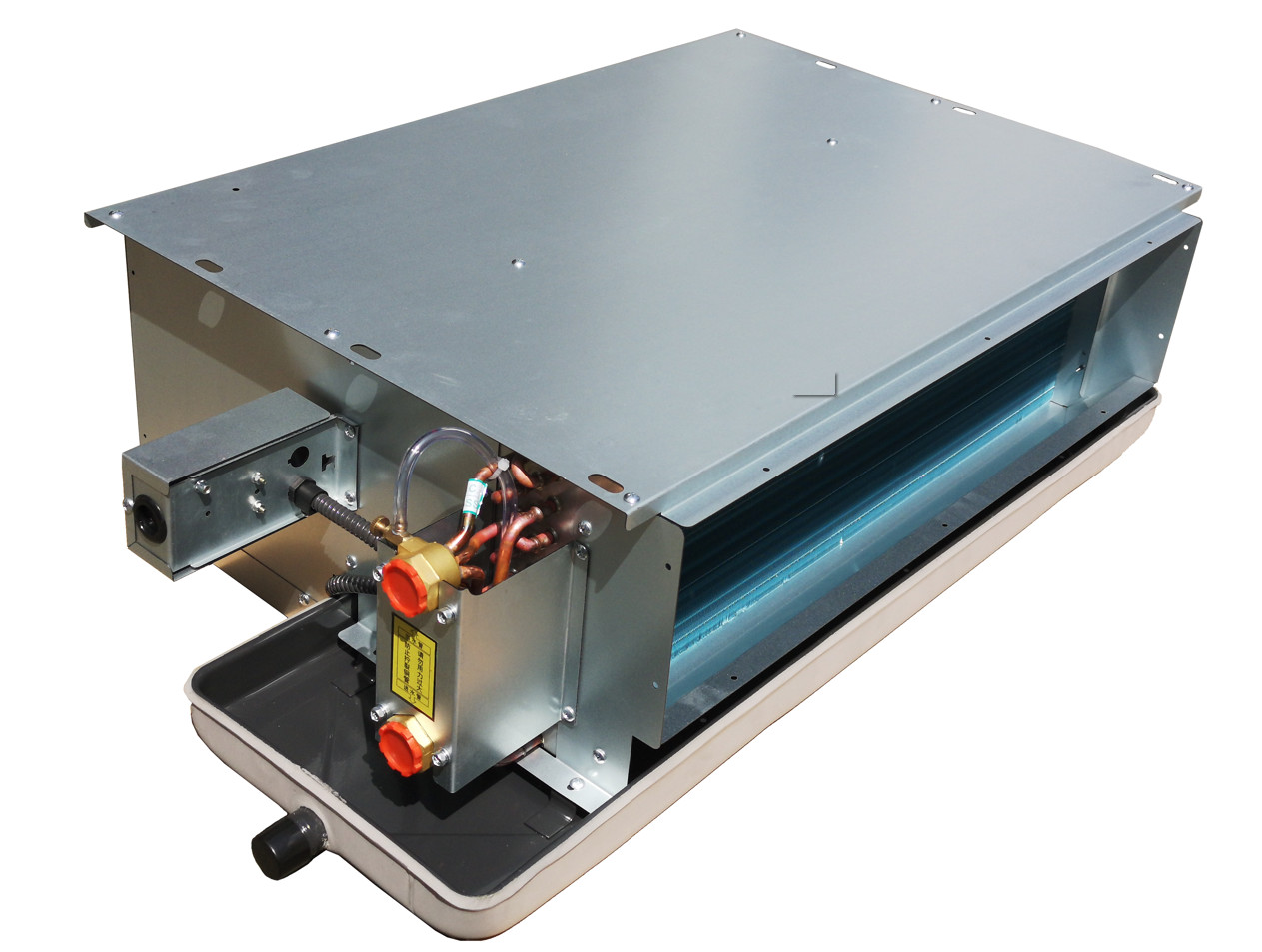 Ceiling concealed duct fan coil unit with DC motor